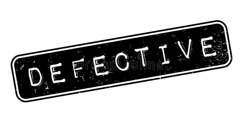 Sello de goma DEFECTUOSO ilustración del vector. Ilustración de ...