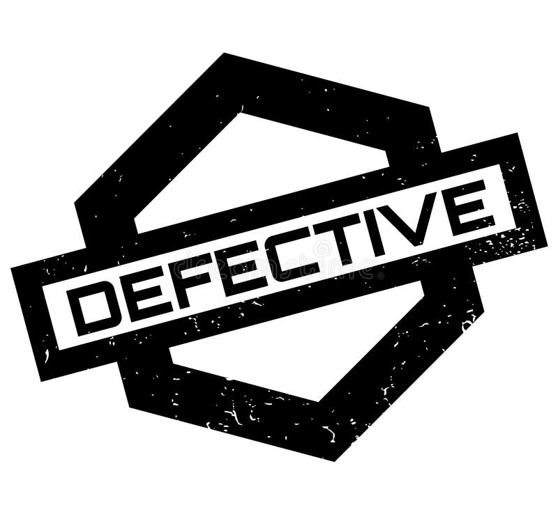 Sello de goma DEFECTUOSO ilustración del vector. Ilustración de ...