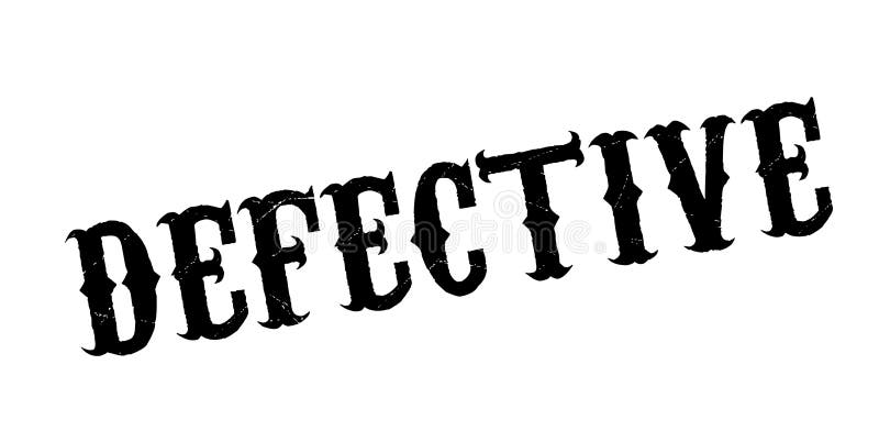 Sello de goma DEFECTUOSO ilustración del vector. Ilustración de ...