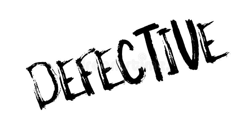 Sello de goma DEFECTUOSO ilustración del vector. Ilustración de defecto ...