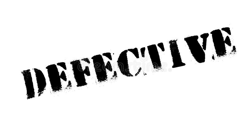 Sello de goma DEFECTUOSO ilustración del vector. Ilustración de ...