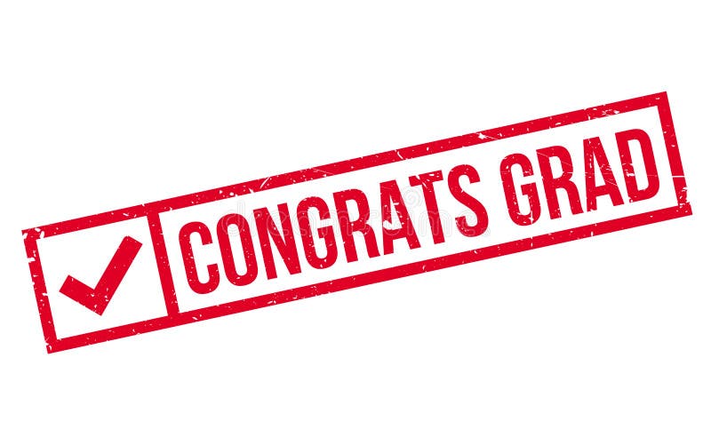 Sello De Goma Del Graduado De Congrats Ilustración del Vector ...
