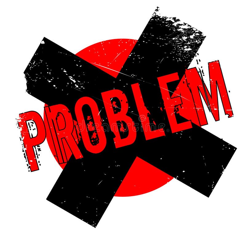 Sello de goma del problema stock de ilustración. Ilustración de ...