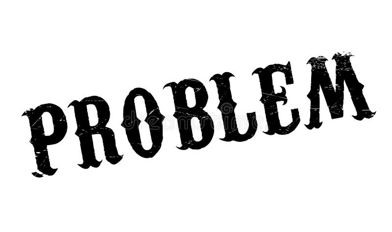 Marca De Goma Problema. Problema Rojo Goma Grunge Sello De Sello De ...