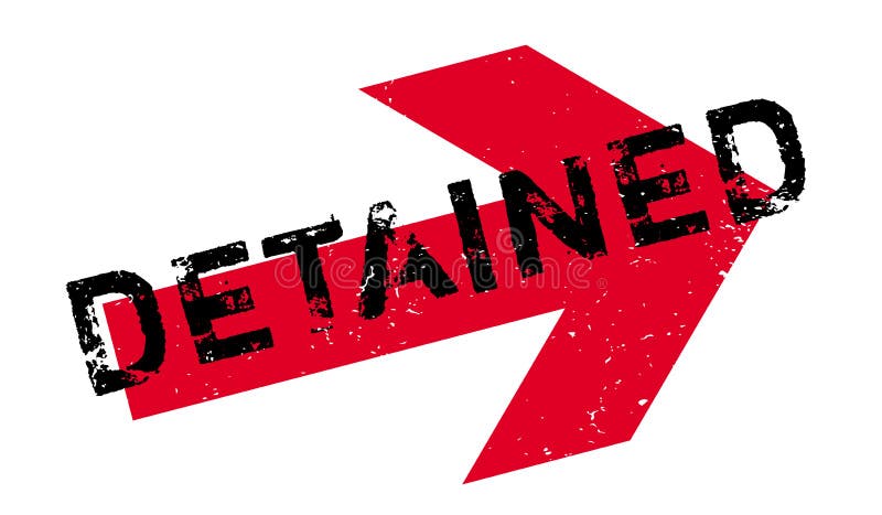 Sello de goma detenido ilustración del vector. Ilustración de llegada ...