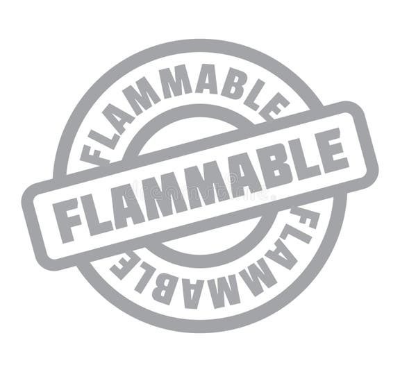 Sello de goma inflamable ilustración del vector. Ilustración de fuego ...