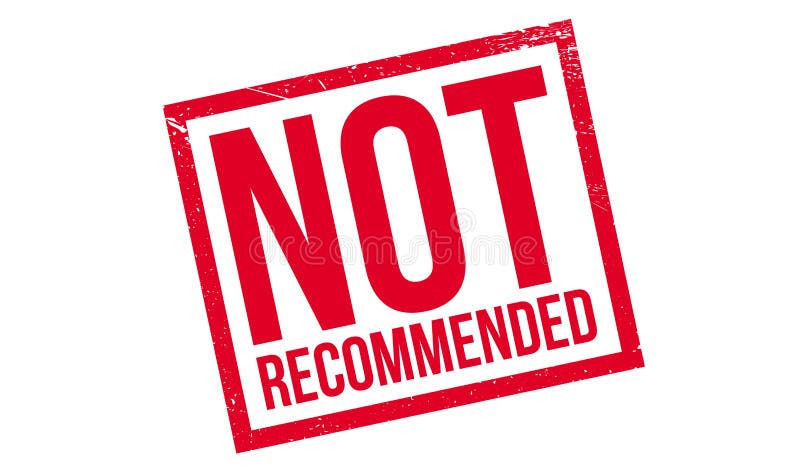 Sello De Goma No Recomendado Stock de ilustración - Ilustración de ...