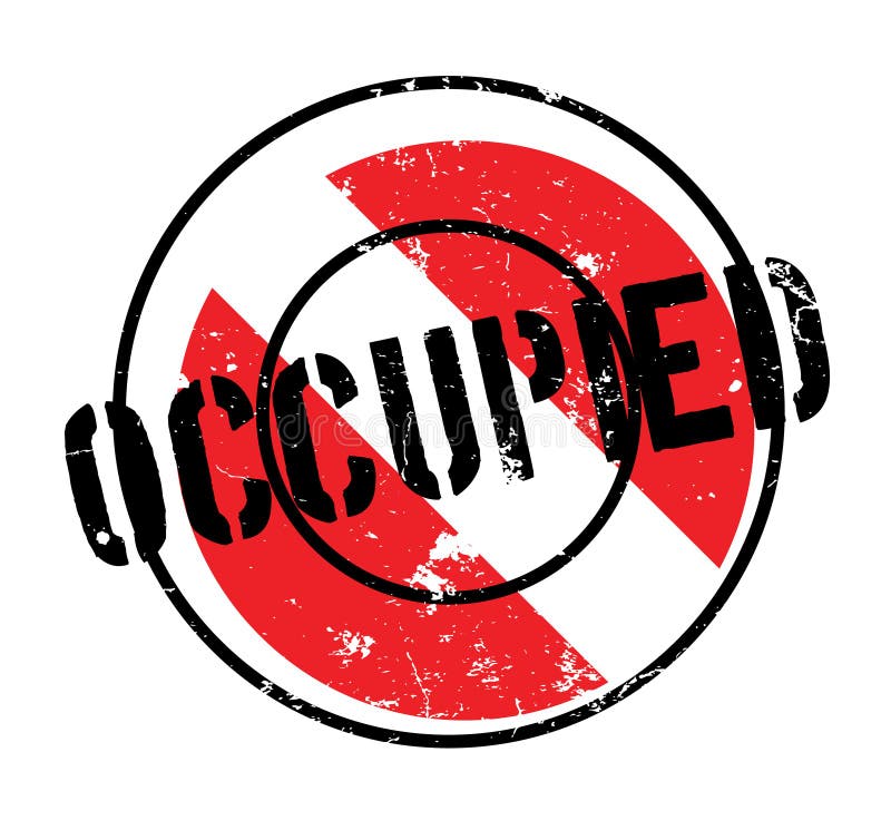 Sello de goma ocupado ilustración del vector. Ilustración de icono ...