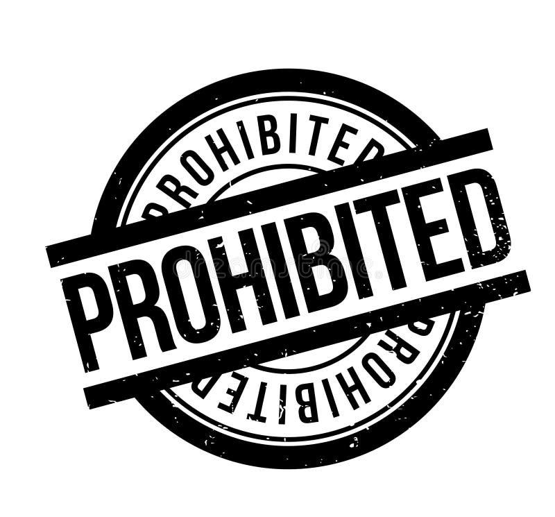 Sello de goma PROHIBIDO ilustración del vector. Ilustración de vetar ... Sello de goma PROHIBIDO ilustración del vector. Ilustración de vetar ...
