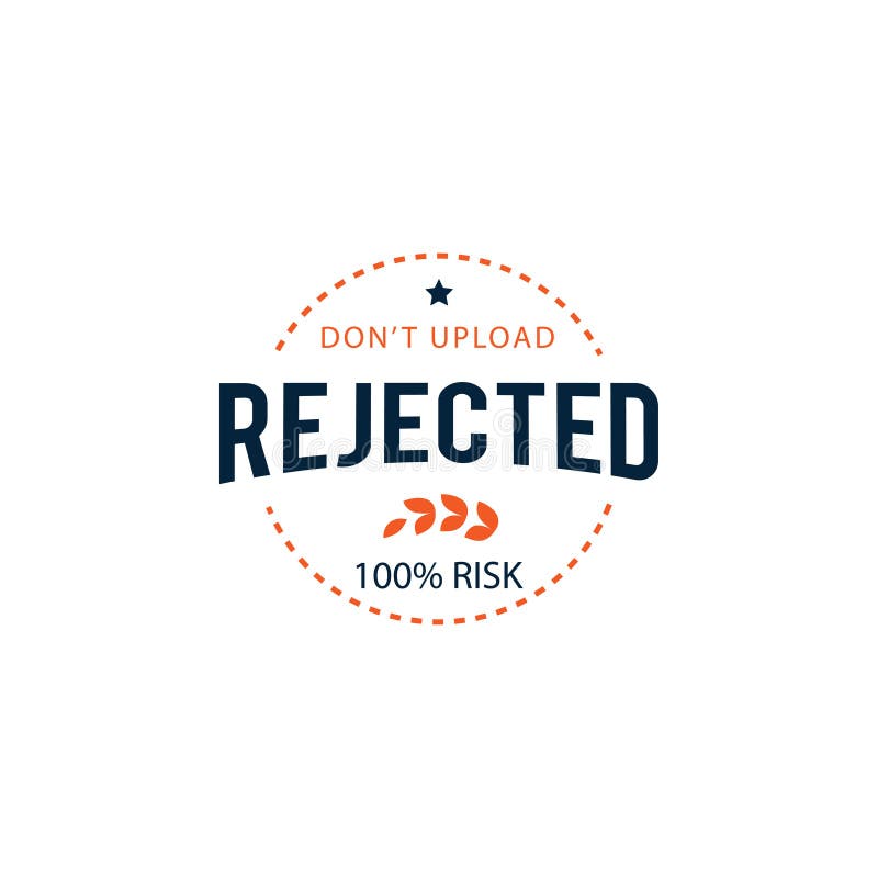 Sello De Goma Rechazado, Signo Rechazado Ilustración del Vector ...