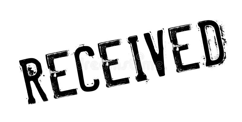 Sello de goma recibido ilustración del vector. Ilustración de ...