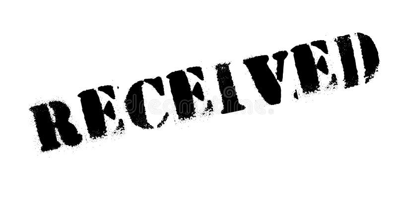 Sello de goma recibido ilustración del vector. Ilustración de insignias ...