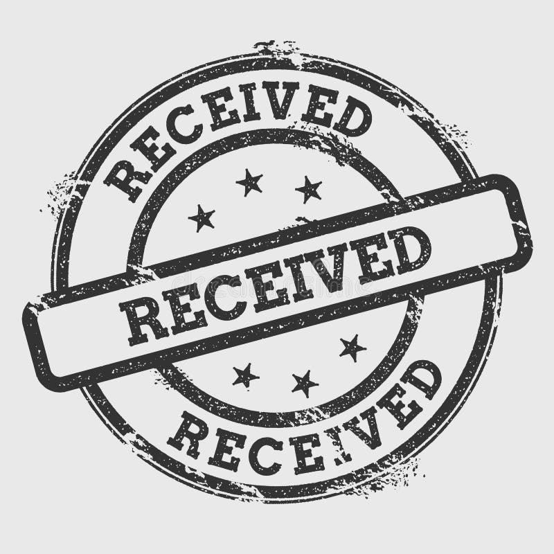 Sello De Goma Recibido Aislado En Blanco Ilustración del Vector ...