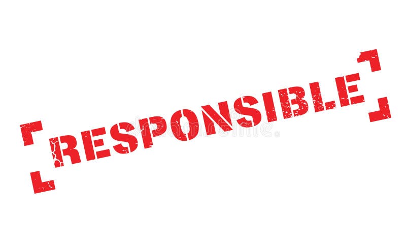 Sello de goma responsable ilustración del vector. Ilustración de ...