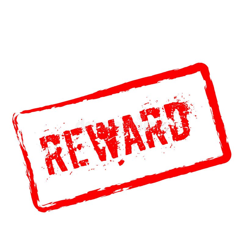 Sello De Goma Rojo De La Recompensa Aislado En Blanco Ilustración del ...