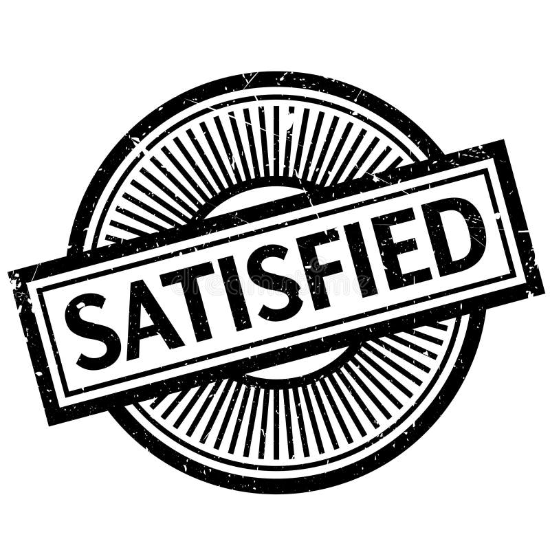 Sello de goma satisfecho ilustración del vector. Ilustración de llenado ...