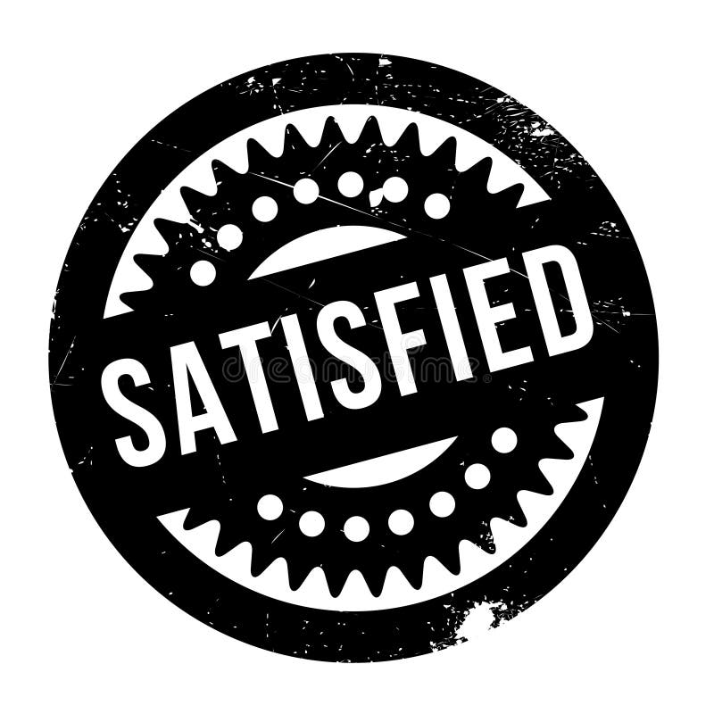 Sello de goma satisfecho ilustración del vector. Ilustración de saciado ...
