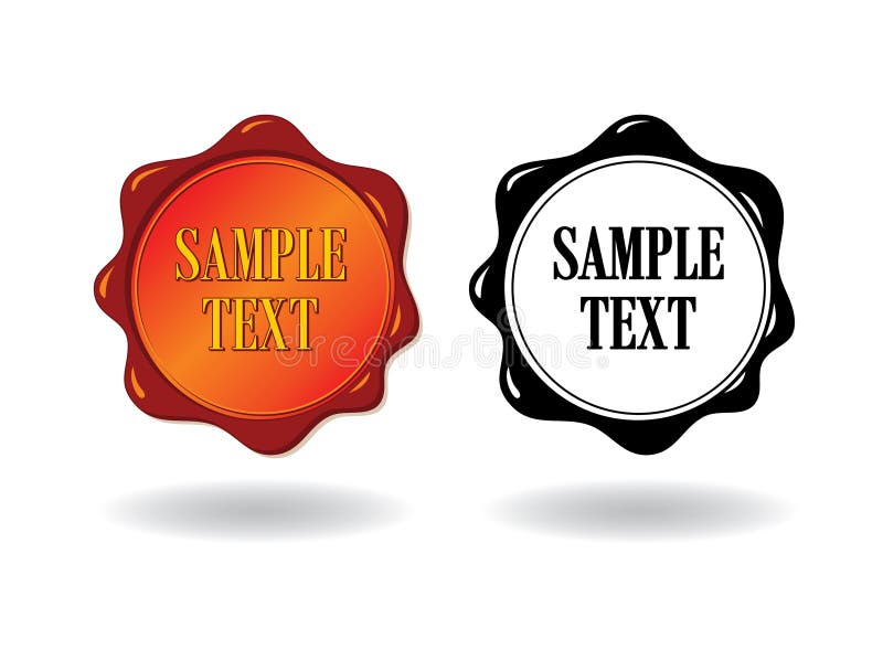 Sello De La Cera Del Vector Ilustración del Vector - Ilustración de ...