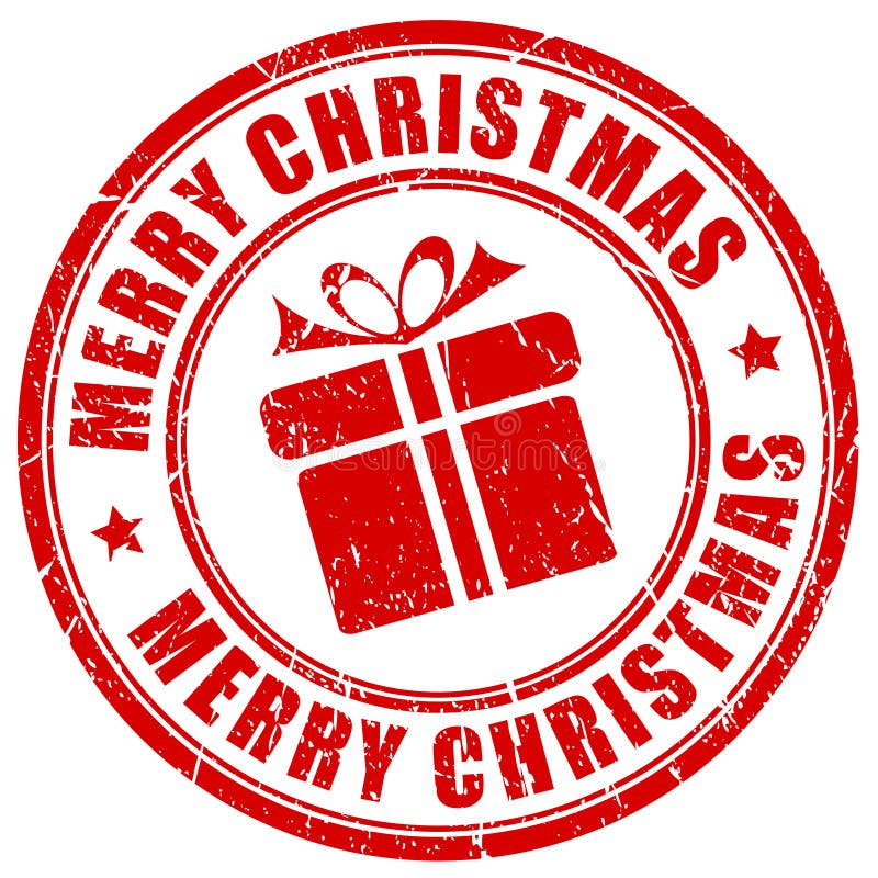 Sello de la Feliz Navidad stock de ilustración. Ilustración de ...