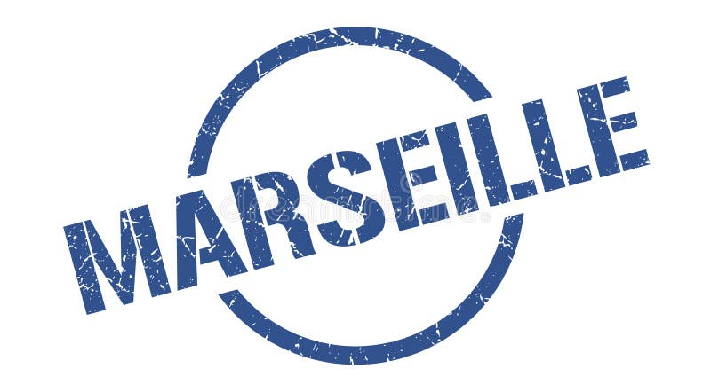 Sello De Marsella Signo Aislado Redondo De Marsella Ilustración del ...