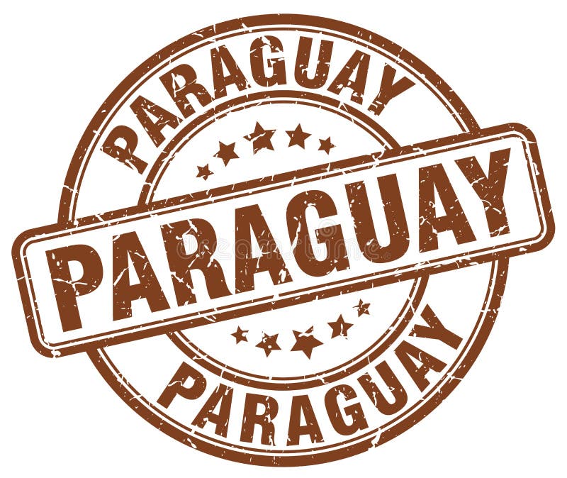 Sello Paraguay Signo Aislado Redondo Paraguayo Ilustración del Vector ...