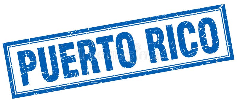 Sello de Puerto Rico ilustración del vector. Ilustración de cuadrado ...