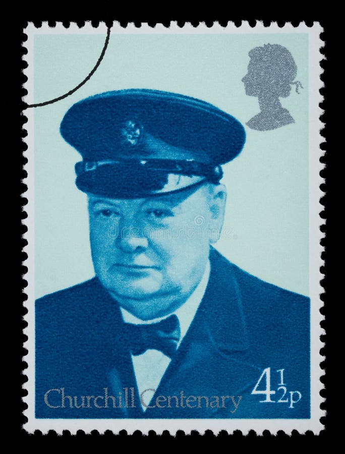 Retrato De Sir Winston Churchill, Ejemplo Del Vector Imagen editorial ...