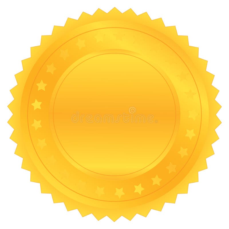Sello del vector del oro ilustración del vector. Ilustración de divisas ...