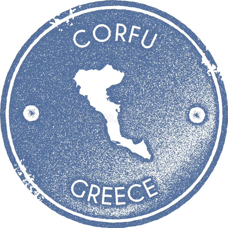 Silueta del mapa de Corfú stock de ilustración. Ilustración de isla ...