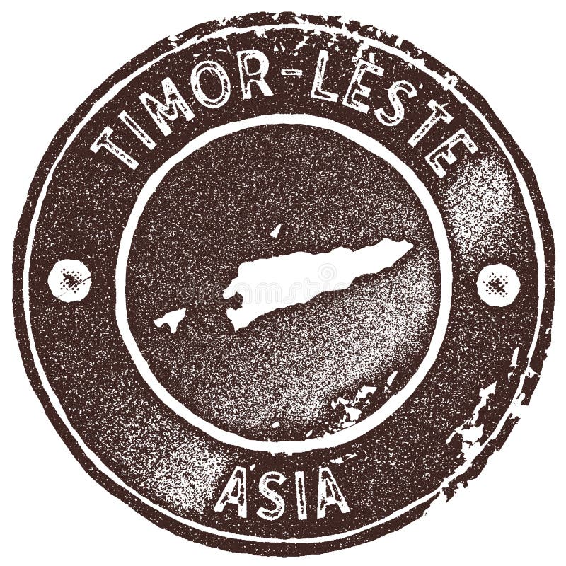Sello Del Vintage Del Mapa De Timor-Leste Ilustración del Vector ...