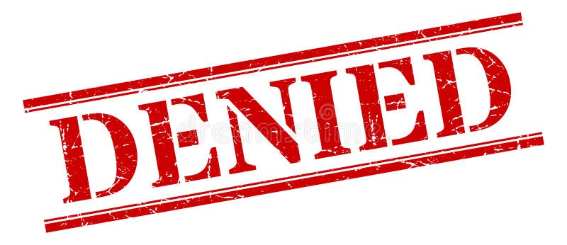 Sello denegado ilustración del vector. Ilustración de raya - 158078392