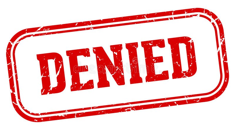 Sello Denegado. Marca Rectangular Denegada En Fondo Blanco Ilustración ...