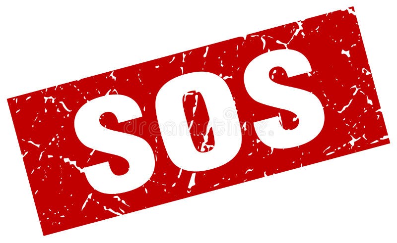 Sello el SOS ilustración del vector. Ilustración de fondo - 122410975