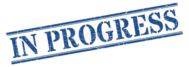 Sello en curso ilustración del vector. Ilustración de progreso - 158078803