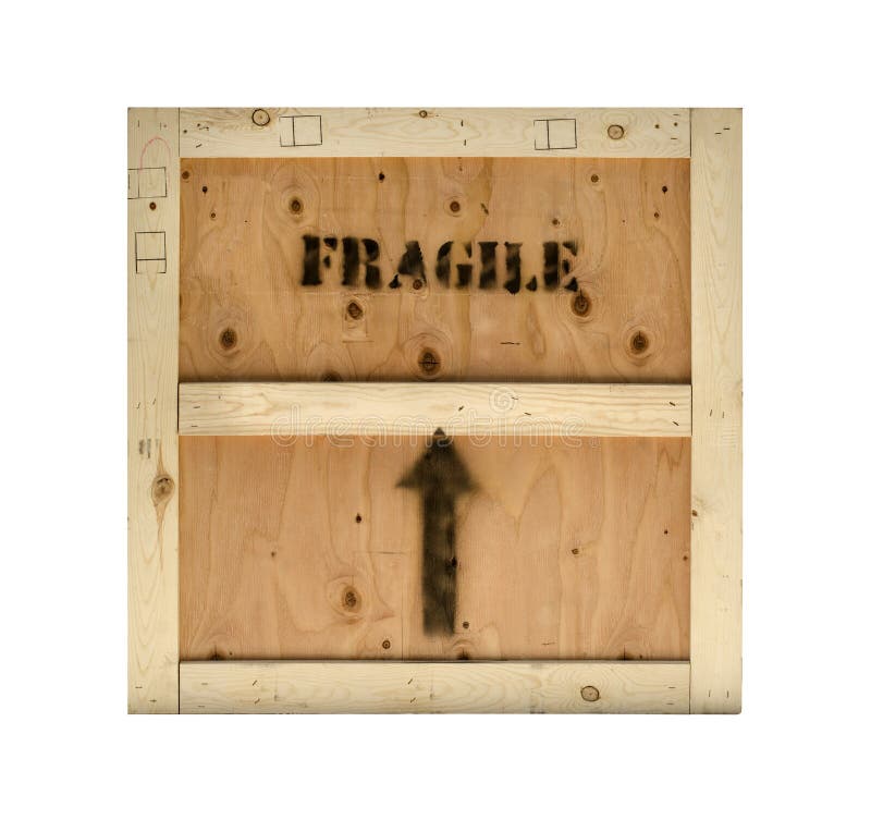 Cajas De Embalaje De Madera Frágiles Foto de archivo - Imagen de ...