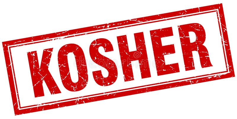 Conjunto De Signos Aislado De Cuadrado Kosher. Sello Kosher ...