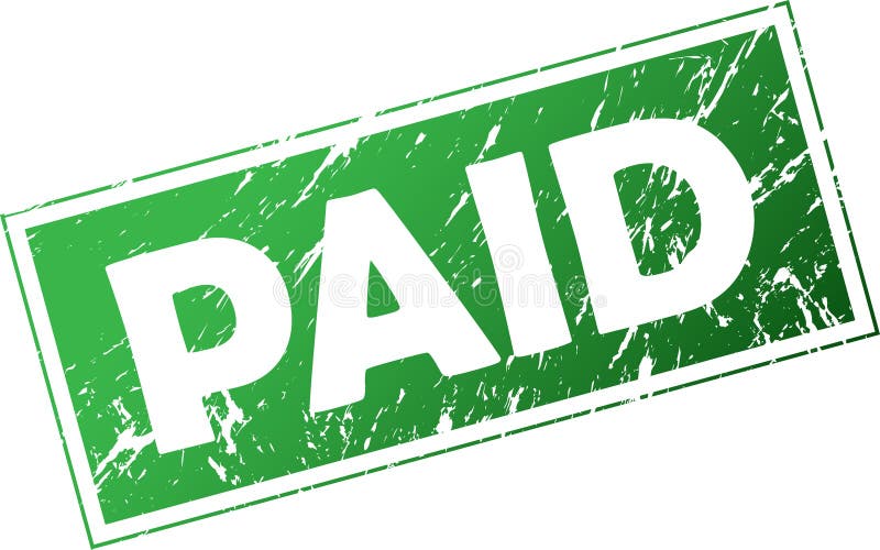 Sello pagado ilustración del vector. Ilustración de ilustrado - 123569773