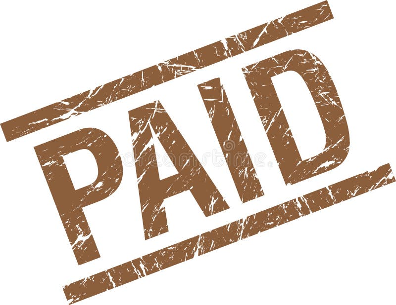 Sello pagado ilustración del vector. Ilustración de tinta - 123570142