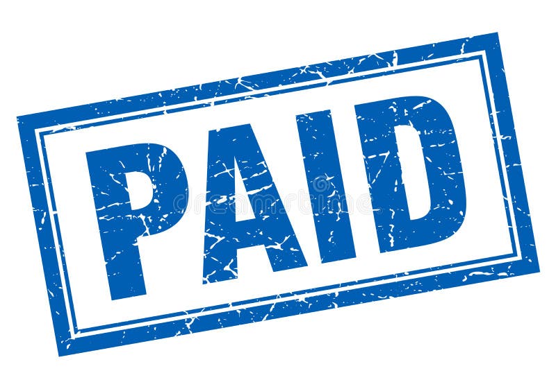 Conjunto De Signos Aislado Cuadrado Pagado. Sello De Pago. Ilustración ...