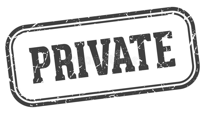 Sello Privado. Sello Rectangular Privado Sobre Fondo Blanco Ilustración ...