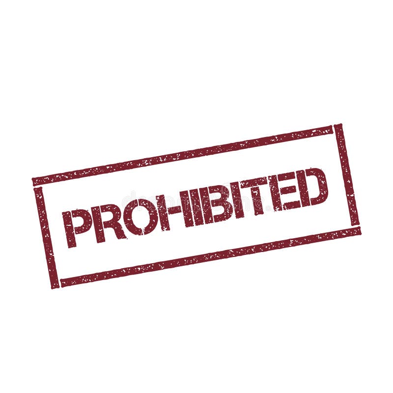 Sello Rectangular Prohibido Ilustración del Vector - Ilustración de ...