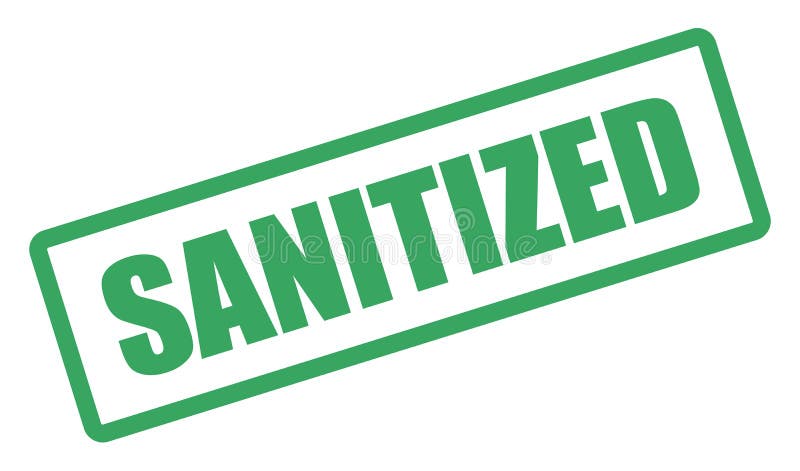 Sello Rectangular Sanitizado Ilustración del Vector - Ilustración de ...