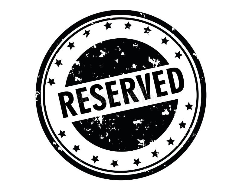 Sello reservado ilustración del vector. Ilustración de blanco - 122181589