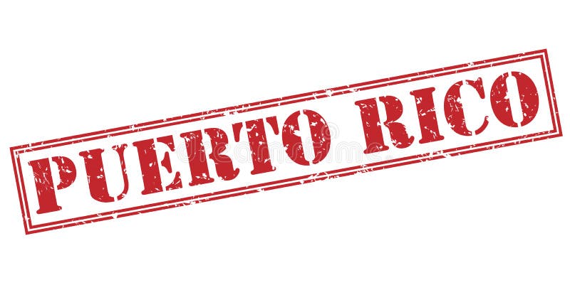 Sello rojo de Puerto Rico stock de ilustración. Ilustración de puerto ...