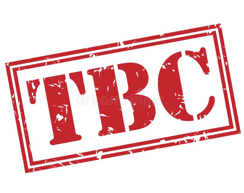 Sello rojo de Tbc stock de ilustración. Ilustración de fondo - 95834689