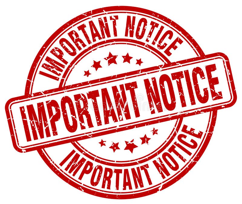 Conjunto De Sellos De Avisos Importantes. Aviso Importante Signo Grunge ...