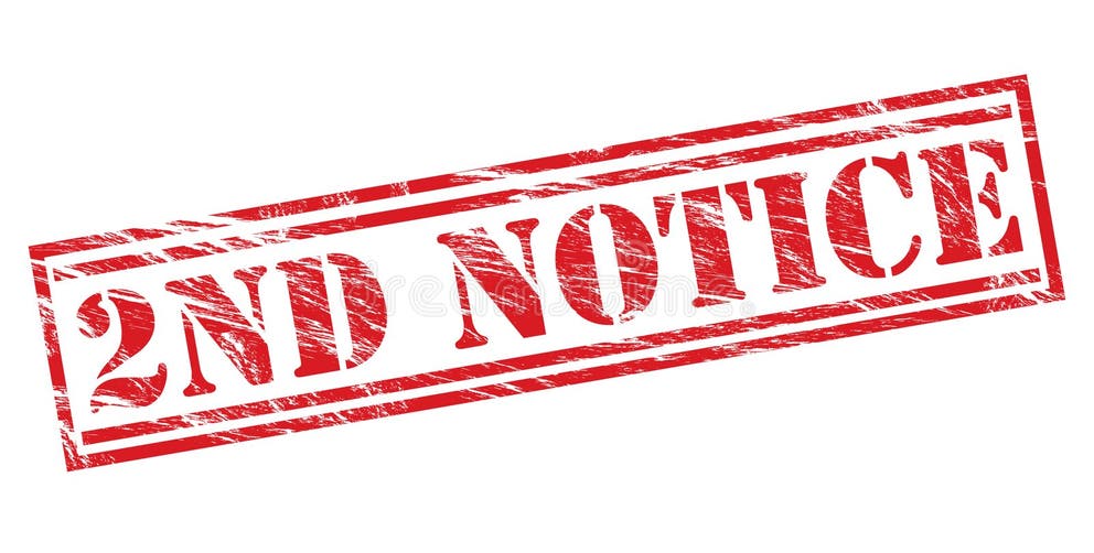 Sello rojo del 2do aviso stock de ilustración. Ilustración de sello ...
