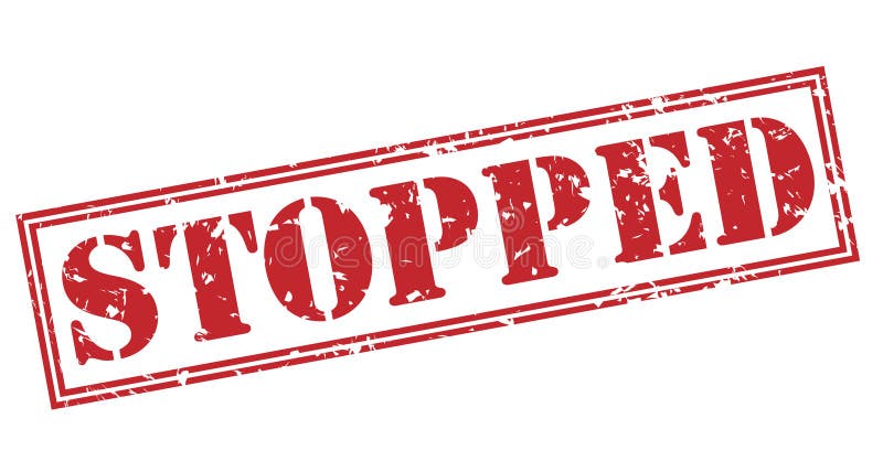 Sello rojo parado stock de ilustración. Ilustración de bandera - 73707308