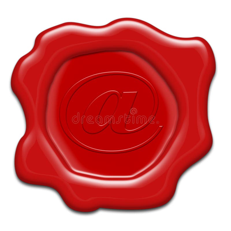 Sello rojo de la cera ilustración del vector. Ilustración de etiqueta ...