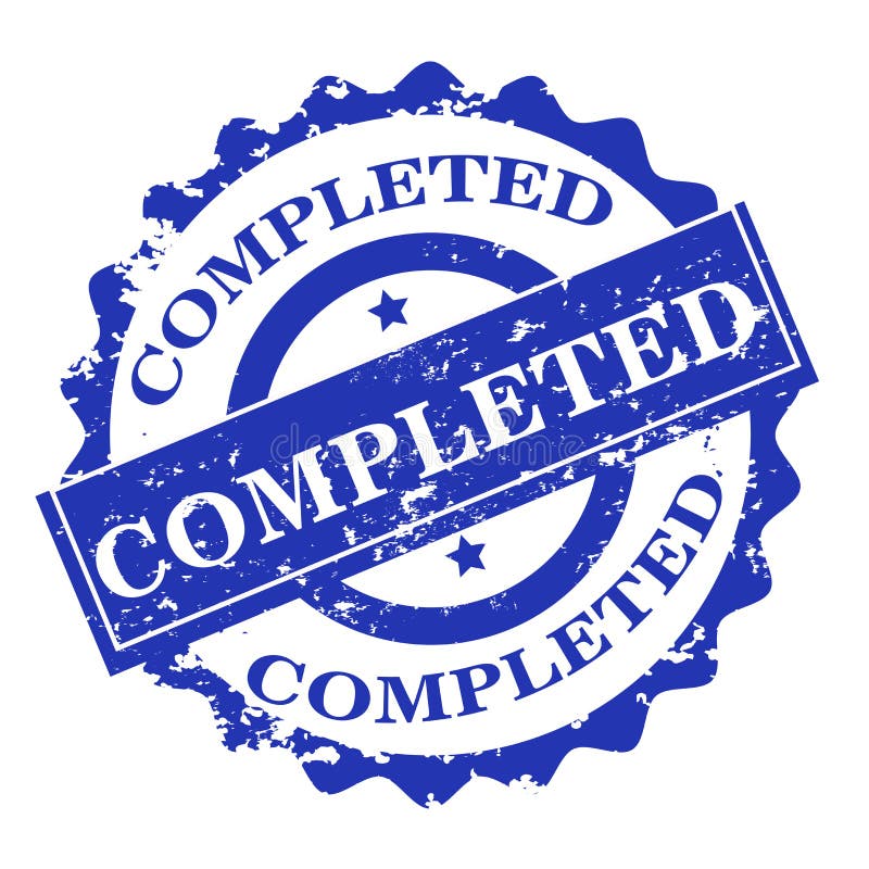 Sello terminado ilustración del vector. Ilustración de azul - 85832508
